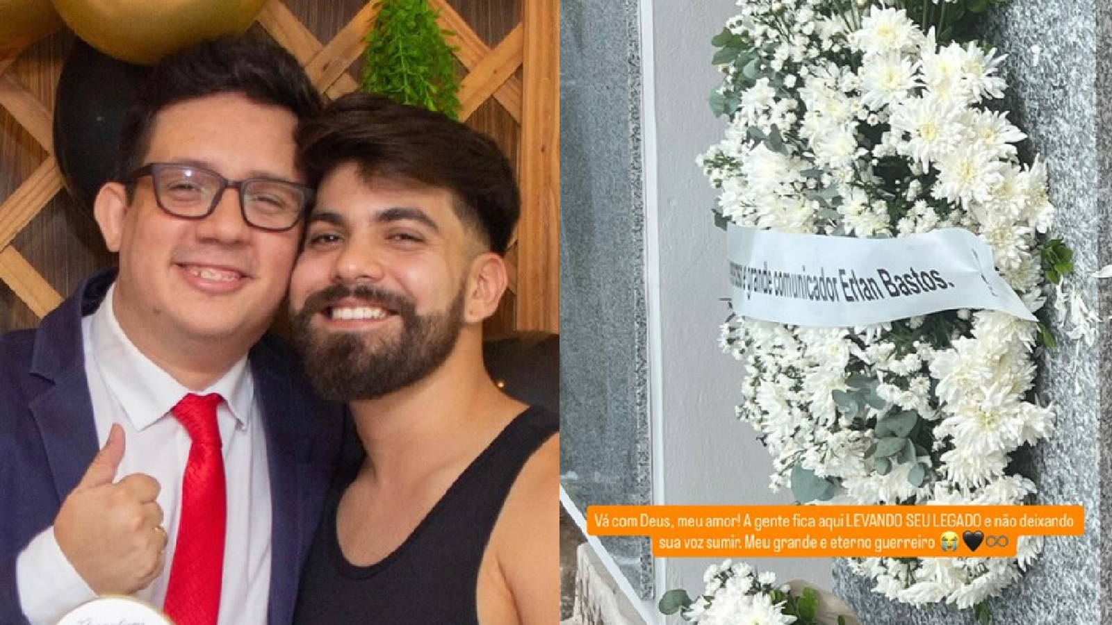 Marido de Erlan Bastos se despede do jornalista durante enterro no ...